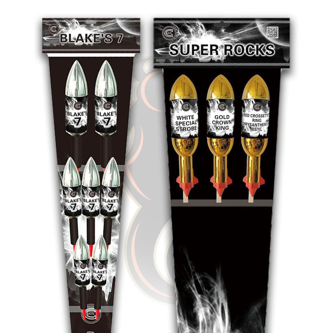 SUPER ROCKS + BLAKES 7 Bundle – Elite Fireworks