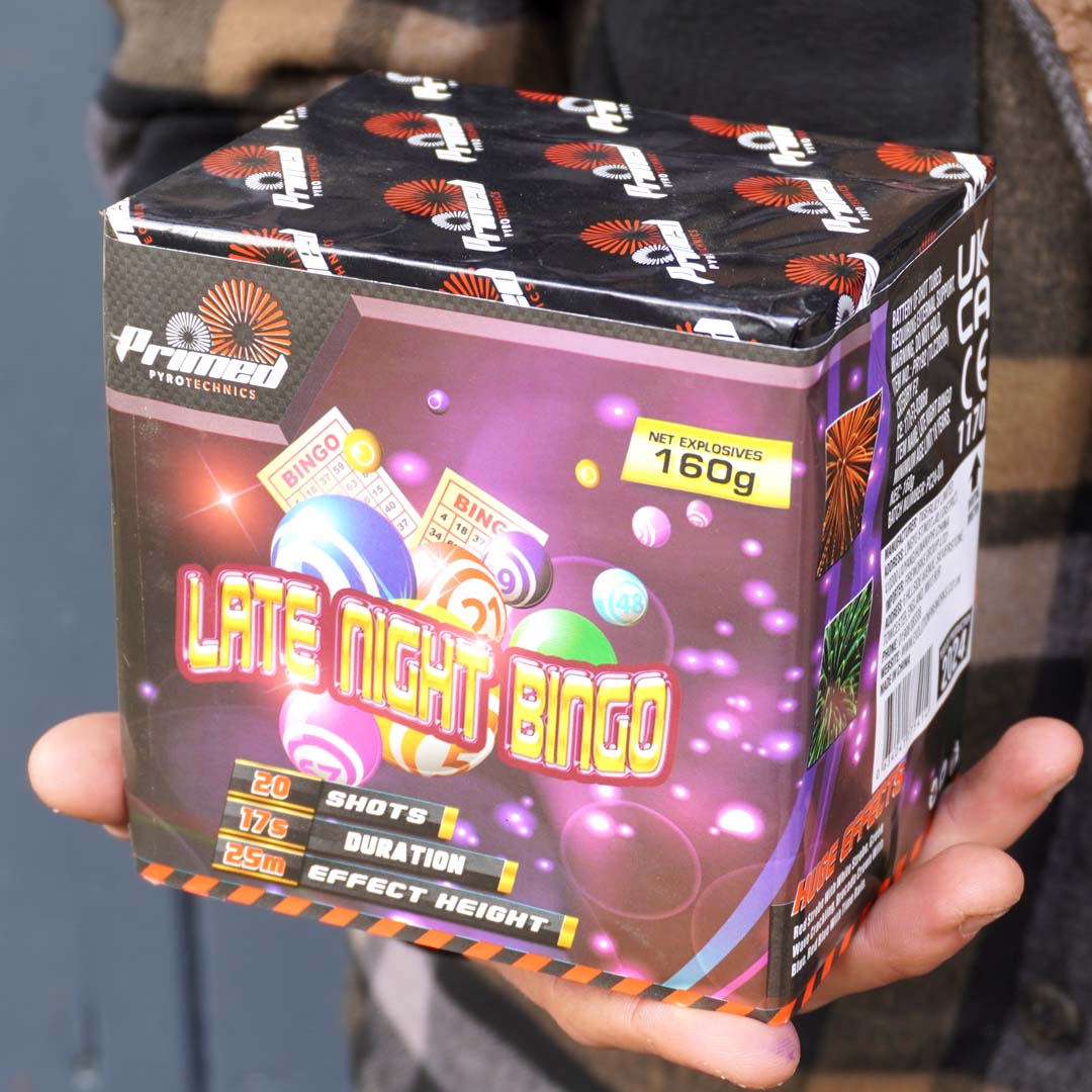 LATE NIGHT BINGO | Primed Pyrotechnics – Elite Fireworks