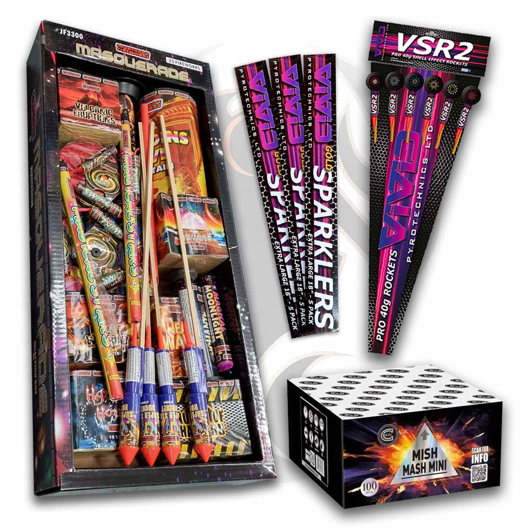 MIDNIGHT MASQUERADE Bundle (32 Items) – Elite Fireworks