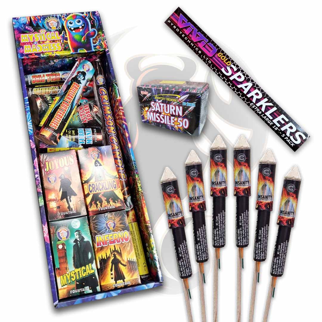 MYSTICAL INSANITY Bundle (20 Items) – Elite Fireworks