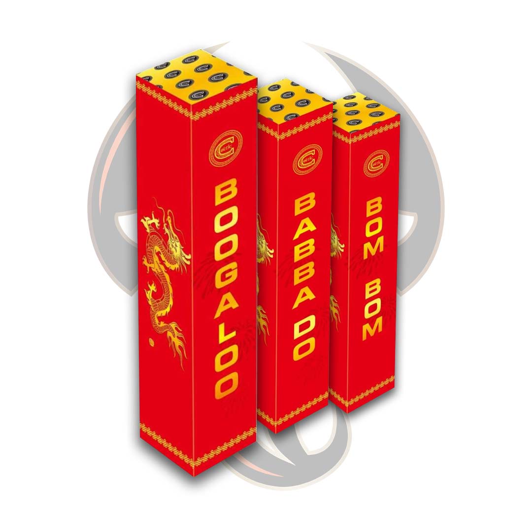 Boogaloo, Babba Doo & Bom Bom By Celtic Fireworks – Elite Fireworks