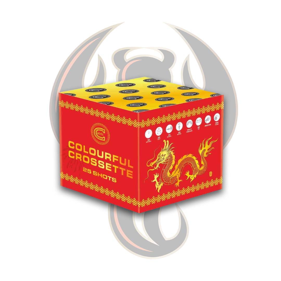 COLOURFUL CROSSETTE By Celtic Fireworks – Elite Fireworks